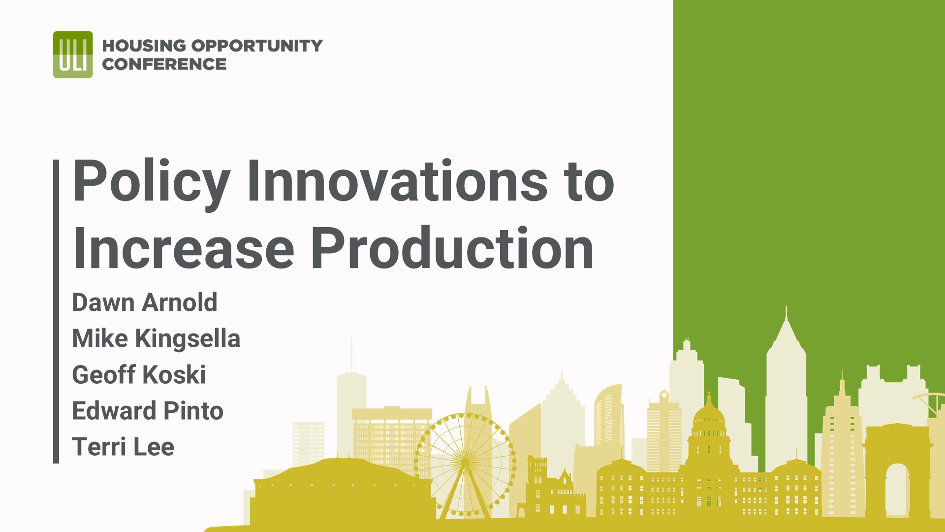 Policy Innovations to Increase Production | ULI Knowledge Finder