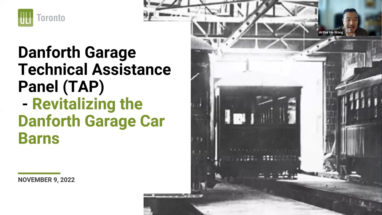 ULI Toronto：Danforth Garage 技术援助小组（TAP）- 振兴 Danforth Garage Car Barns ...