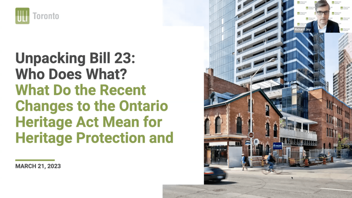 ULI Toronto: Bill 23: What Do the Recent Changes to the Ontario ...