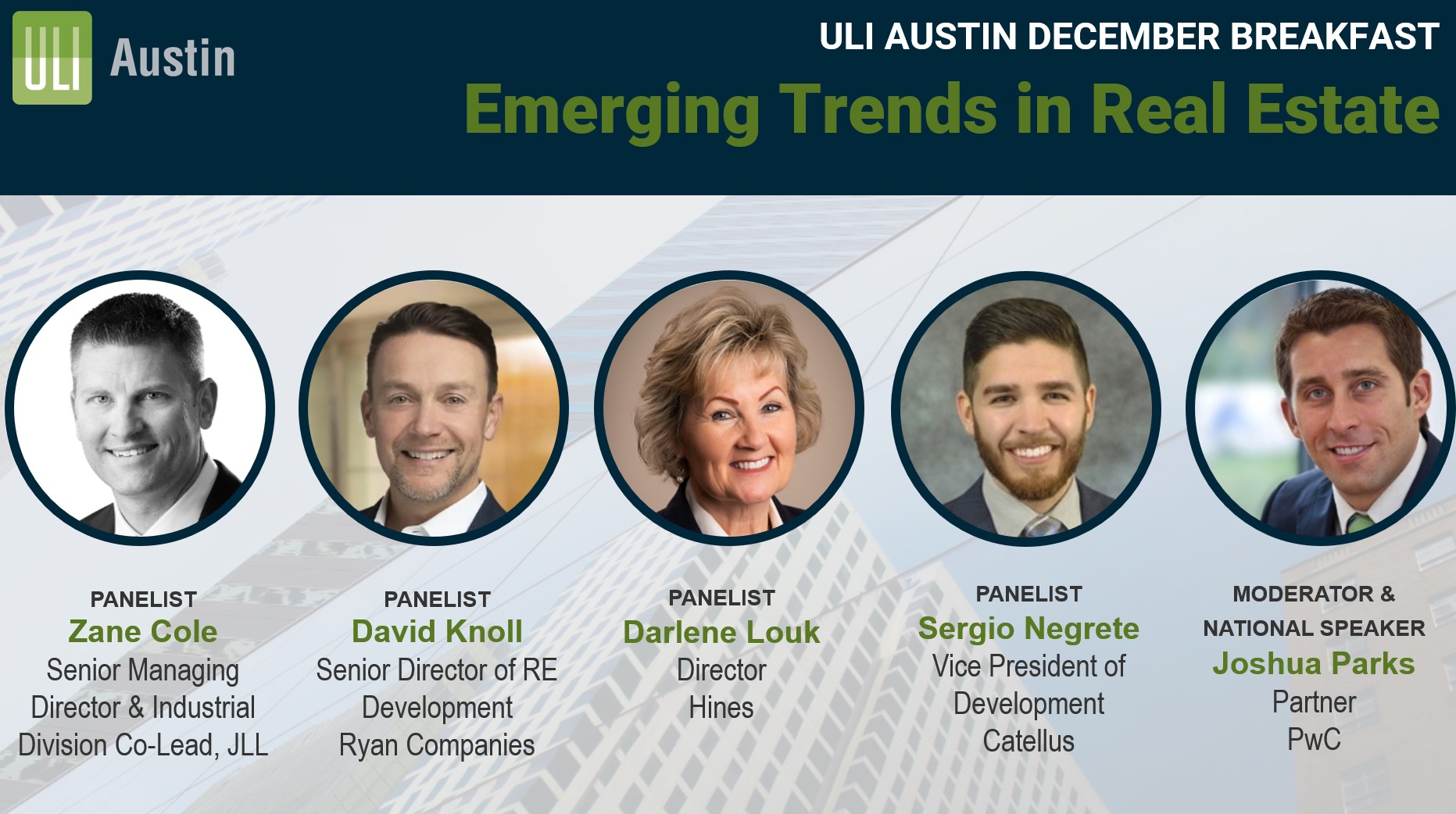 ULI Austin December 2024 Breakfast: Emerging Trends in Real Estate | ULI-Wissensplattform