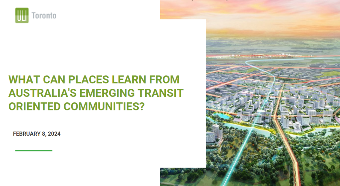 ULI Toronto : Que peuvent apprendre les lieux des communautés ...